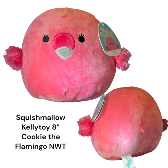 Squishmallows | Toys | Squishmallow Kellytoy 8 Cookie The Flamingo Nwt ...